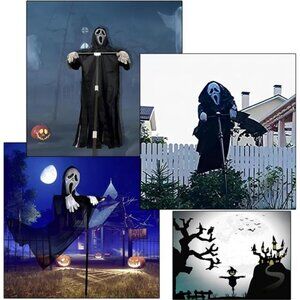 Holiday | Halloween Scary Ghost Scarecrow Screaming Death Ghost Flying ...